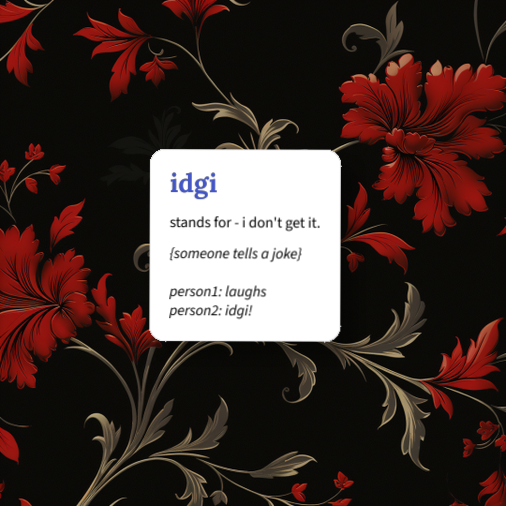 Urban Dictionary: idgi