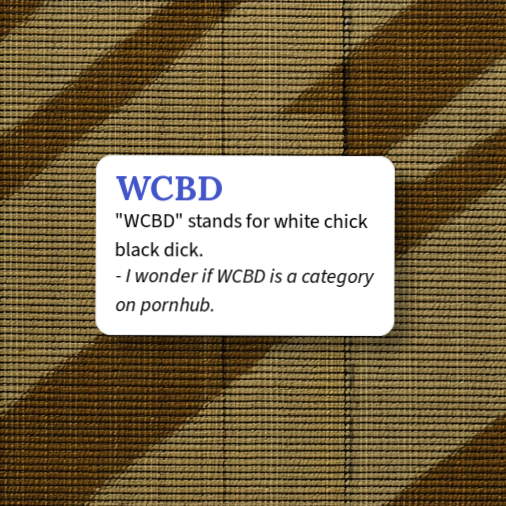Urban Dictionary: WCBD