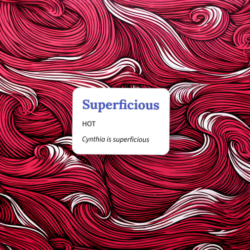 Urban Dictionary: Superficious