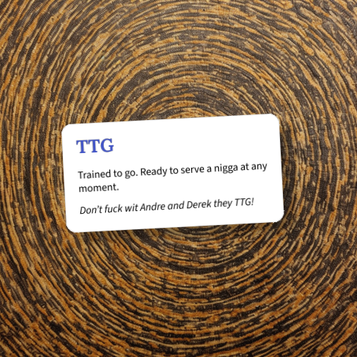 Urban Dictionary: TTG