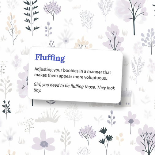 Urban Dictionary: fluffing):