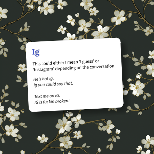 Urban Dictionary: Ig