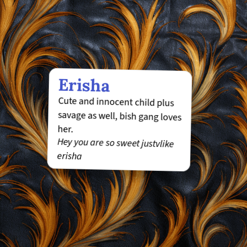 Urban Dictionary: Erisha