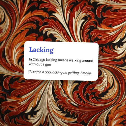 Urban Dictionary: Lacking