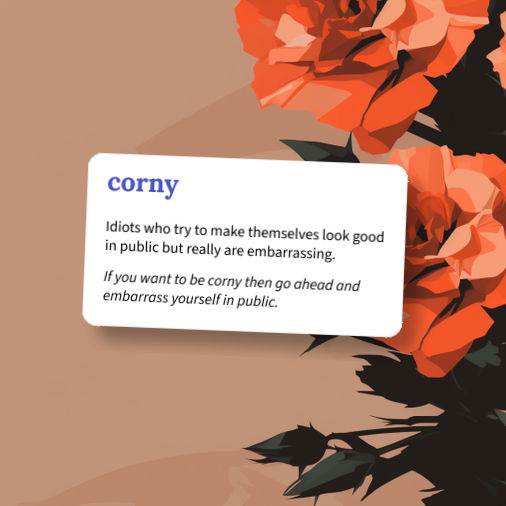 Urban Dictionary: corny,
