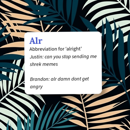 Urban Dictionary: Alr