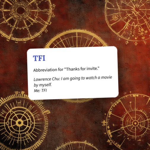 Urban Dictionary: TFI