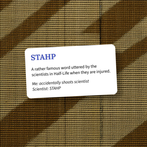 Urban Dictionary: STAHP