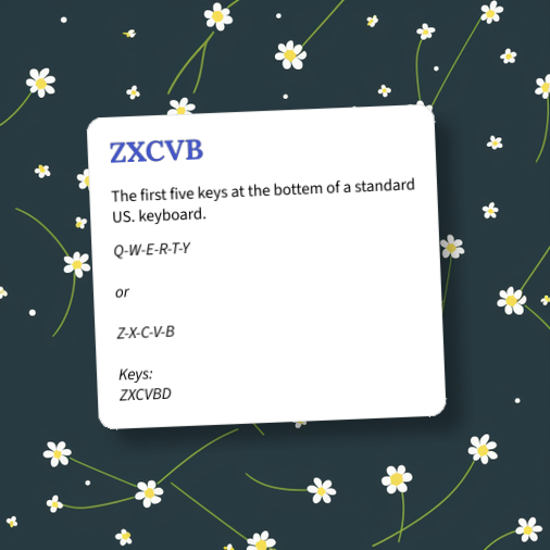 Urban Dictionary: ZXCVB