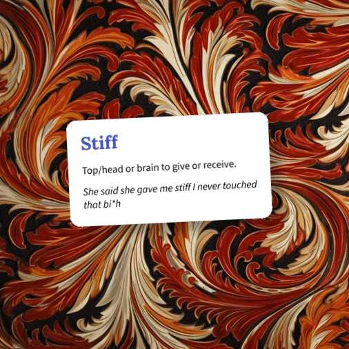 Urban Dictionary: Stiff