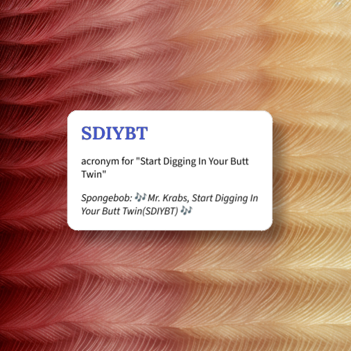 Urban Dictionary: SDIYBT