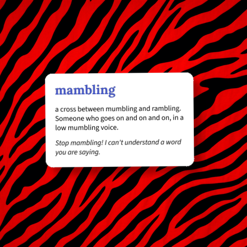Urban Dictionary: mambling
