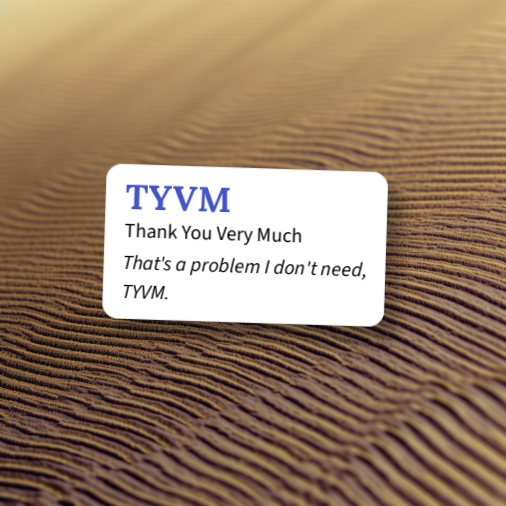 Urban Dictionary: TYVM