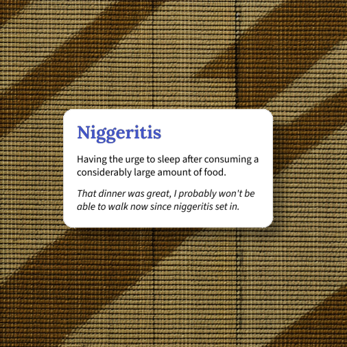 Urban Dictionary: Niggeritis