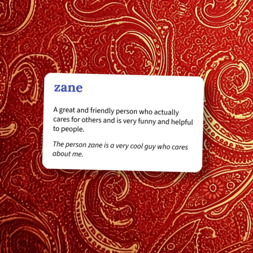 Urban Dictionary: zane