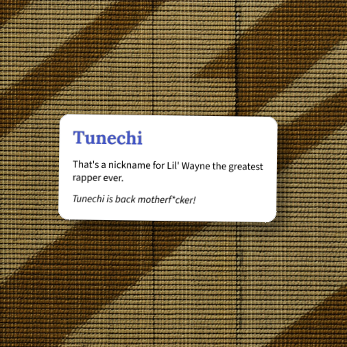 Urban Dictionary: Tunechi