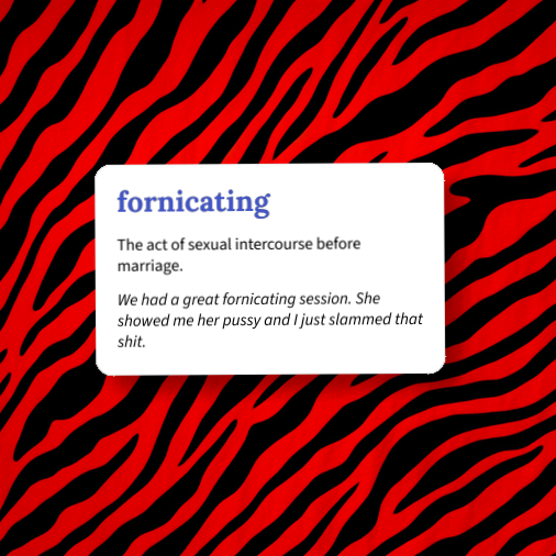 Urban Dictionary: fornicating