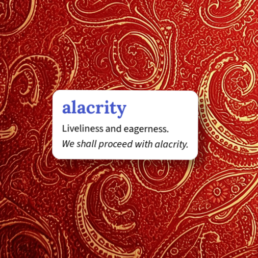 Urban Dictionary: alacrity