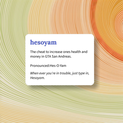 Urban Dictionary: hesoyam