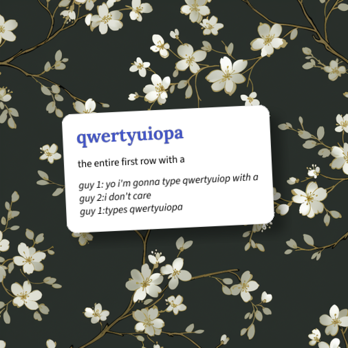Urban Dictionary: qwertyuiopa