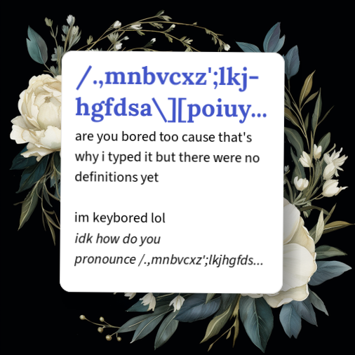 Urban Dictionary: /.,mnbvcxz';lkjhgfdsa\][poiuytrewq=-0987654321`