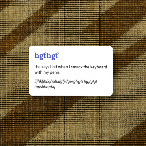 Urban Dictionary: hgfhgf