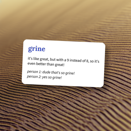 Urban Dictionary: grine
