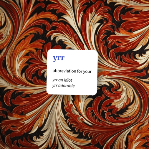 Urban Dictionary: yrr