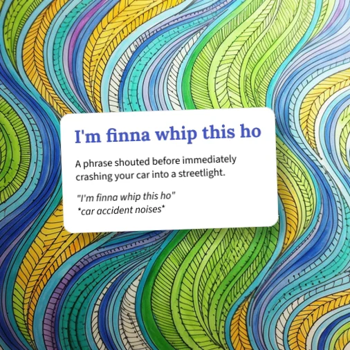 Urban Dictionary: I'm finna whip this ho