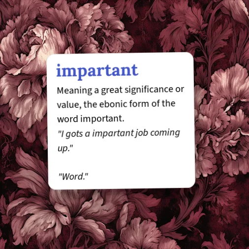 Urban Dictionary: impartant