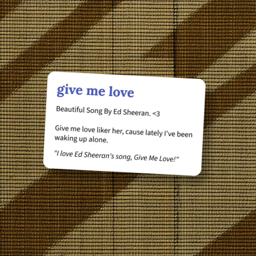 Urban Dictionary: give love