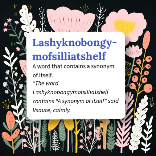 Urban Dictionary: Lashyknobongymofsilliatshelf
