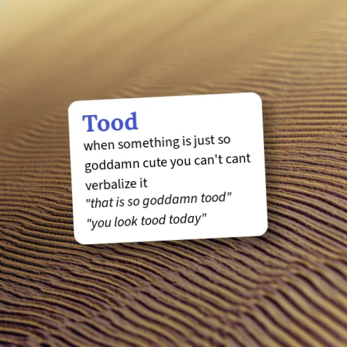 Urban Dictionary: Tood