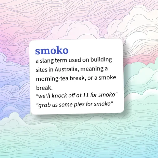 Urban Dictionary: smoko