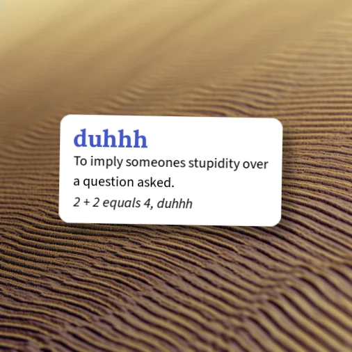 Urban Dictionary: duhhh