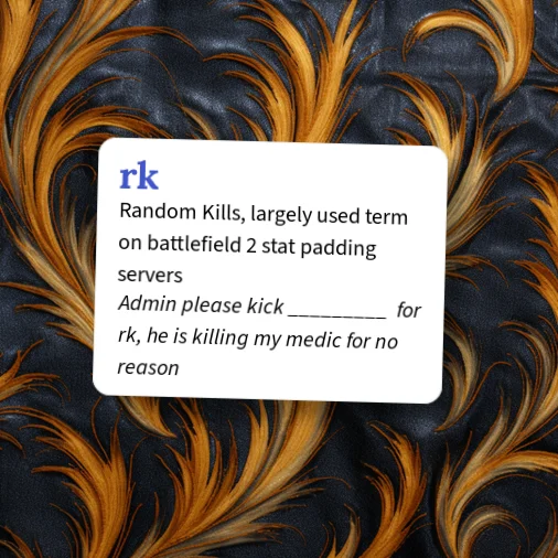 Urban Dictionary: rk