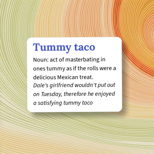 Urban Dictionary: tummy taco