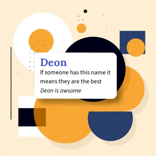 Urban Dictionary: Deon