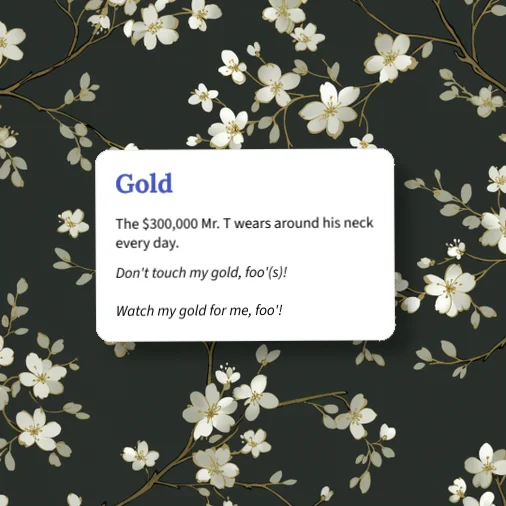 Urban Dictionary: gold with that