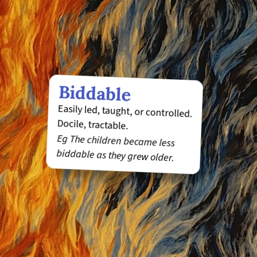 Urban Dictionary: Biddable