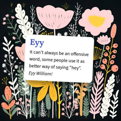 Urban Dictionary: Eyy