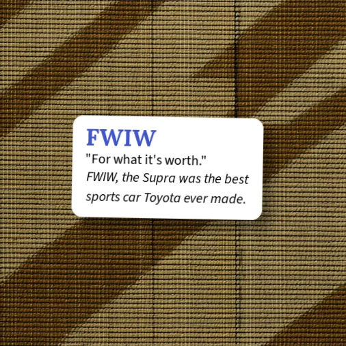 Urban Dictionary: FWIW