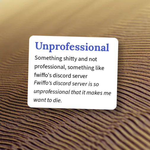 Urban Dictionary: Unprofessional