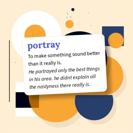 Urban Dictionary: portray
