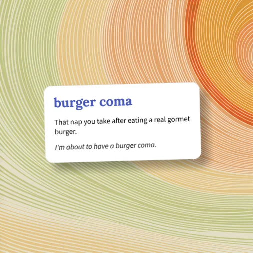 Urban Dictionary: burger coma