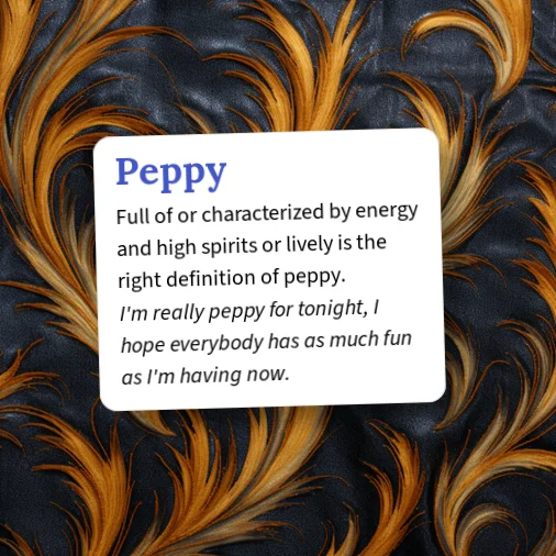 Urban Dictionary: Peppy