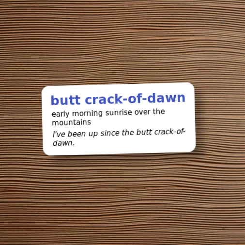 Urban Dictionary: butt crack-of-dawn