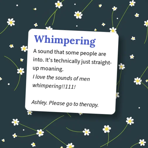 Urban Dictionary: Whimpering