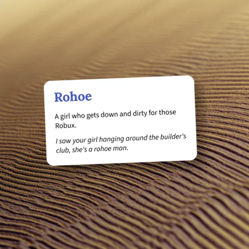 Urban Dictionary: rohoes