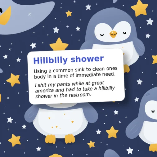 Urban Dictionary: Hillbilly shower